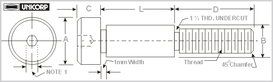 Socket Head Shoulder Bolt Sizes